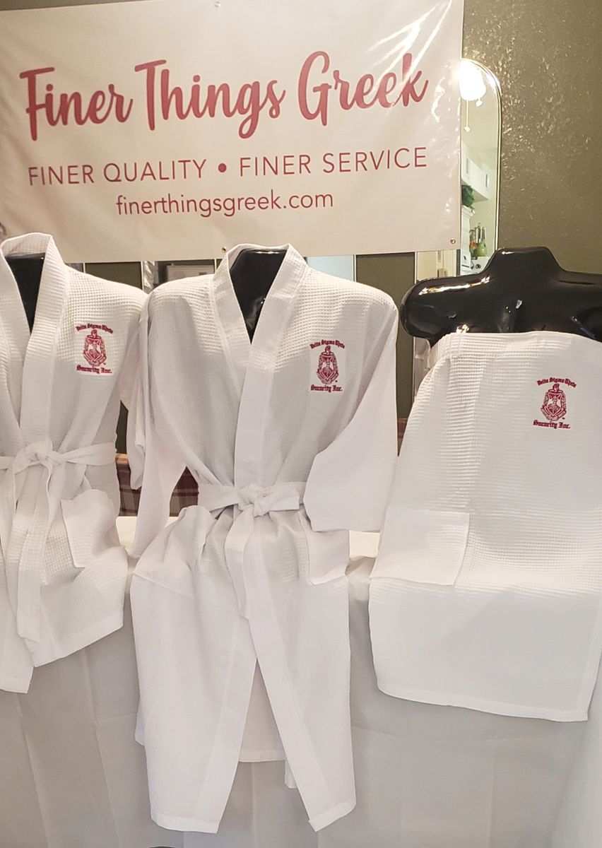 DELTA SIGMA THETA SORORITY ROBES Short and Long AND SPA WRAPS